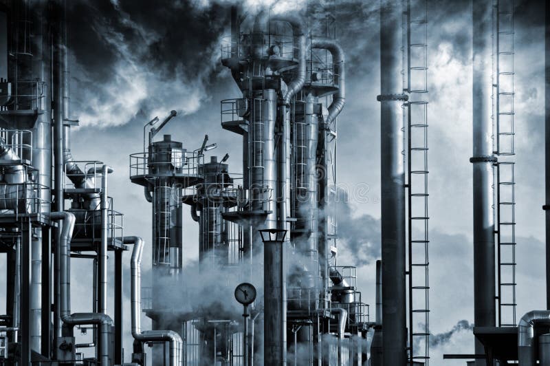 Oilk and Gas Industry, Heavy Dark Clouds Stock Photo - Image of ...