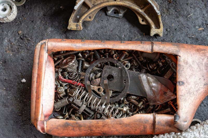 Oily and Dirty Hardware Tools in Box Stock Photo - Image of oily, tools ...