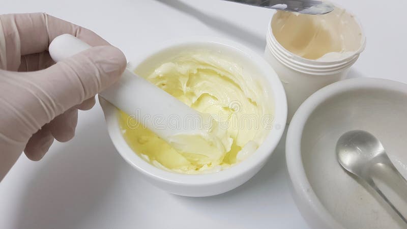 Ointment Compounding with Mortar Stock Photo - Image of healthy ...