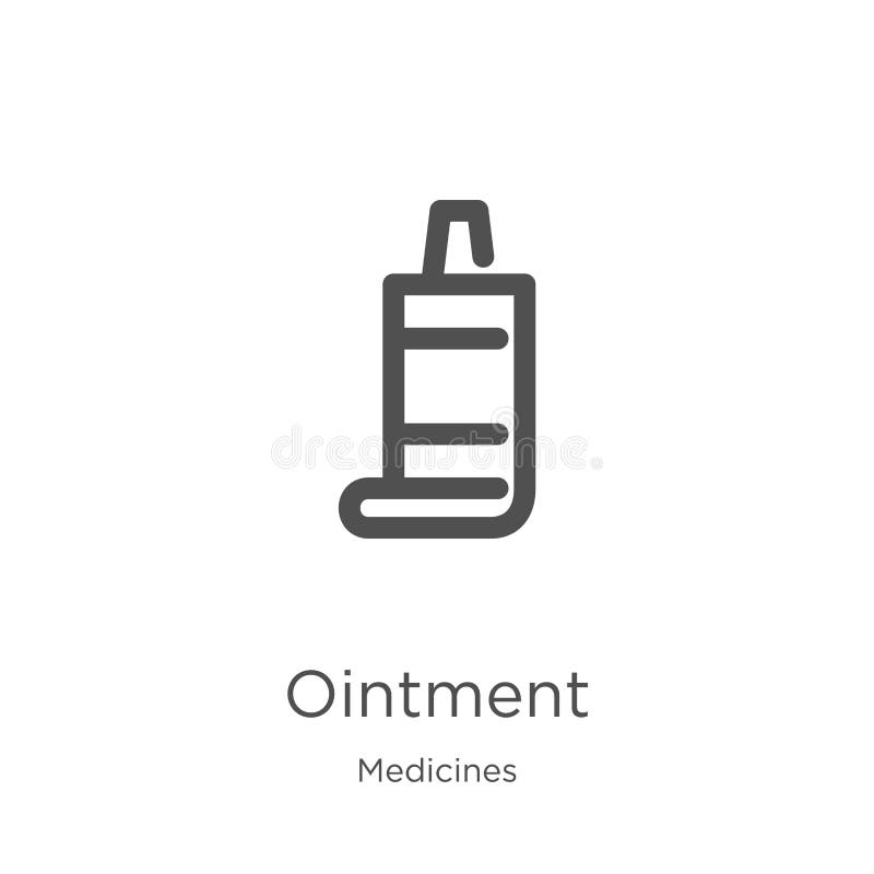 Ointment Icon Vector from Medicines Collection. Thin Line Ointment ...