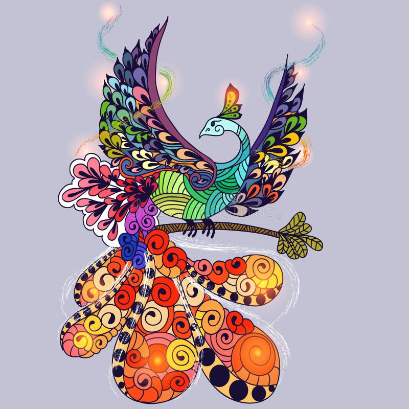 Oiseau Phénix illustration de vecteur. Illustration du concepts - 67592232
