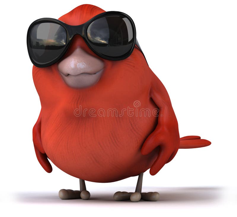 Oiseau rouge illustration stock. Illustration du dessin - 45377260