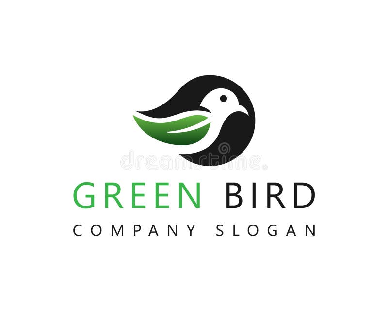 Oiseau Vert Logo Icon De Feuille Illustration de Vecteur - Illustration du plage, retrait: 105567146