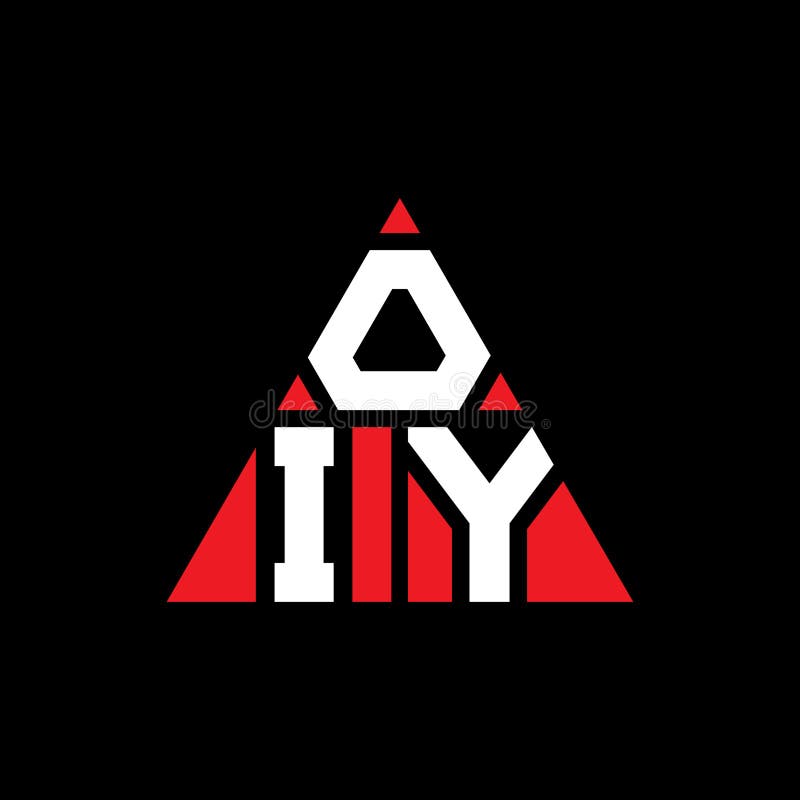 OIY Triangle Letter Logo Design with Triangle Shape. OIY Triangle Logo ...