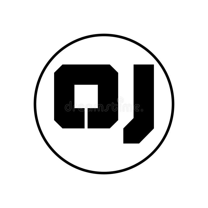OJ Letter Logo Design with Simple Style Stock Vector - Illustration of ...