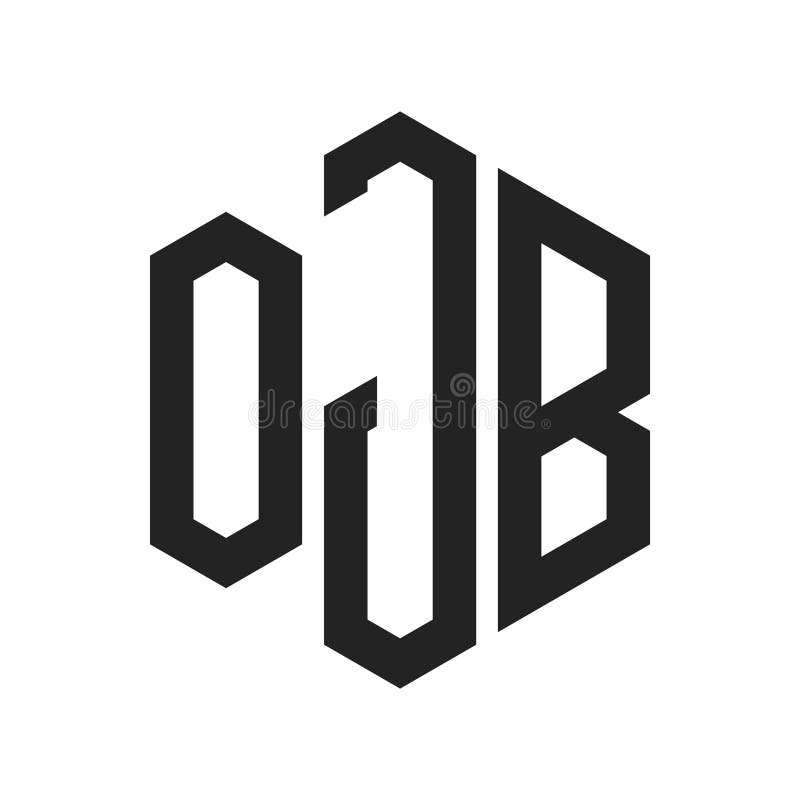 OJB Logo Design. Initial Letter OJB Monogram Logo Using Hexagon Shape ...