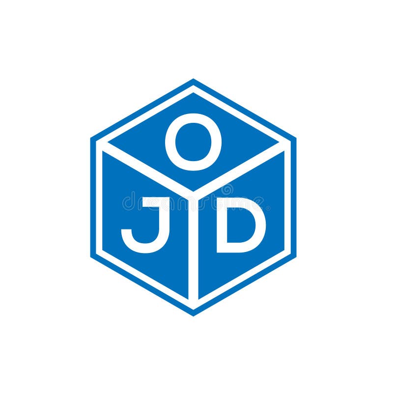 OJD Letter Logo Design on Black Background. OJD Creative Initials ...