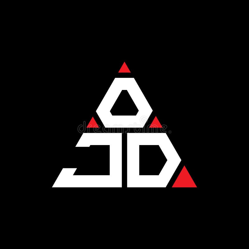 OJD Triangle Letter Logo Design with Triangle Shape. OJD Triangle Logo ...