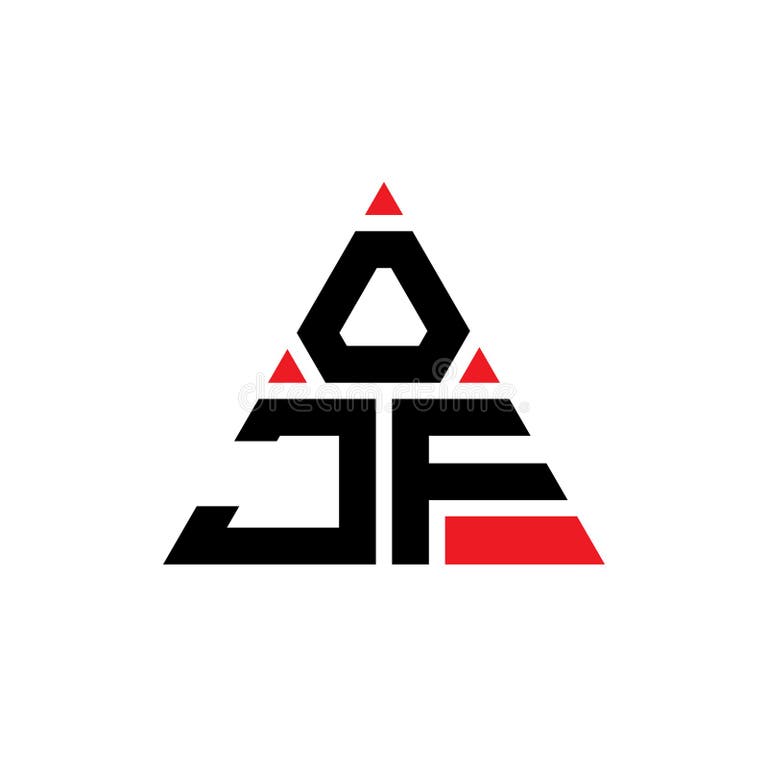 OJF Triangle Letter Logo Design with Triangle Shape. OJF Triangle Logo ...