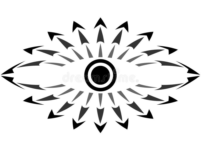 Tatuaje de sol tribal ilustración del vector. Ilustración de manera ...