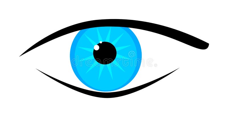 Ojo azul ilustración del vector. Ilustración de ilustraciones - 15916763