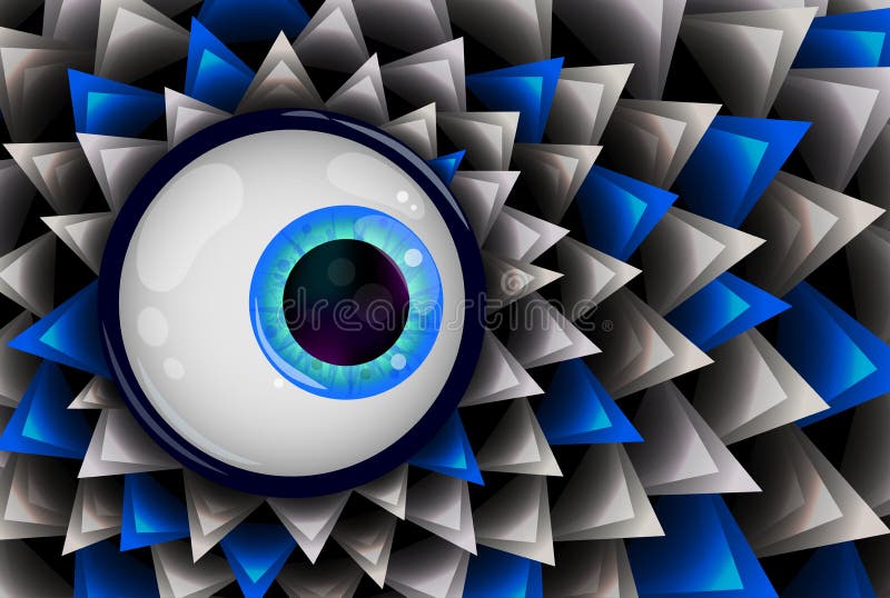 Ojo azul ilustración del vector. Ilustración de azul - 20721698