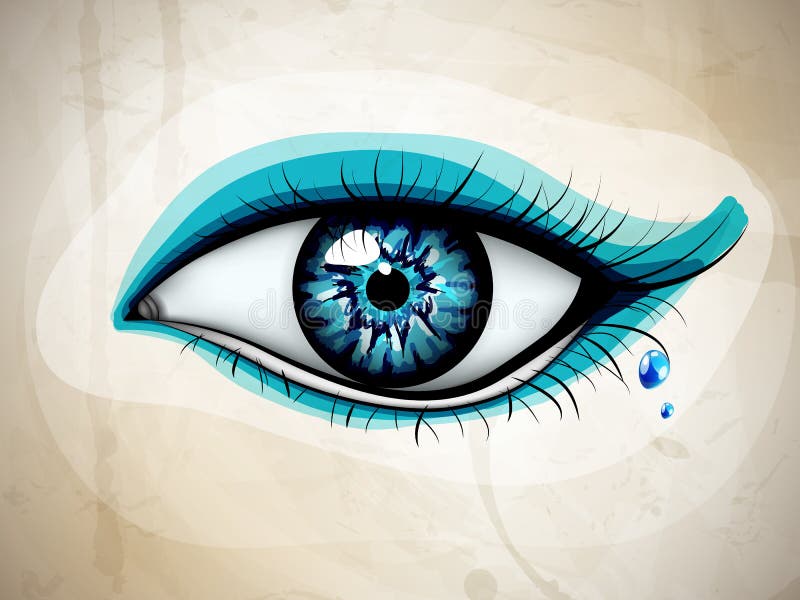 Ojo Azul. Ilustración Del Vector Ilustración del Vector - Ilustración ...