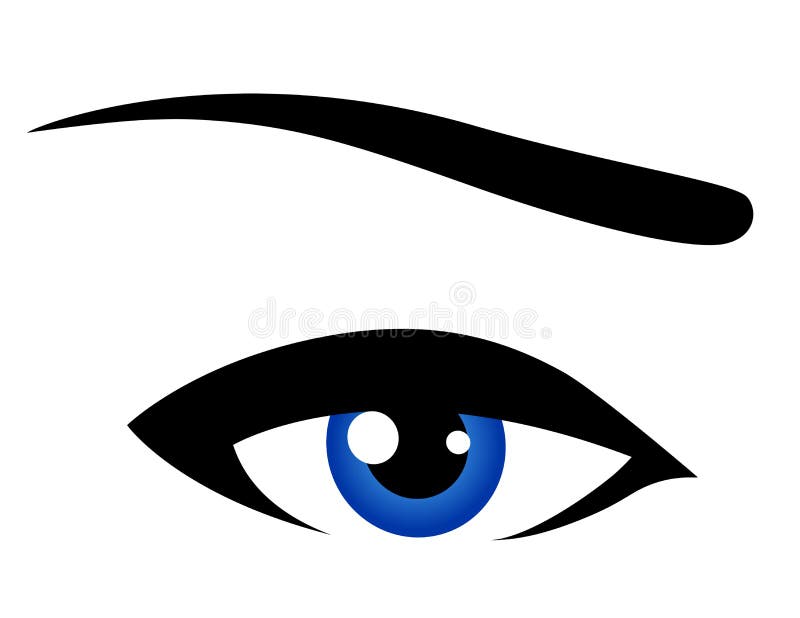 Ojo azul abstracto ilustración del vector. Ilustración de gente - 74186433