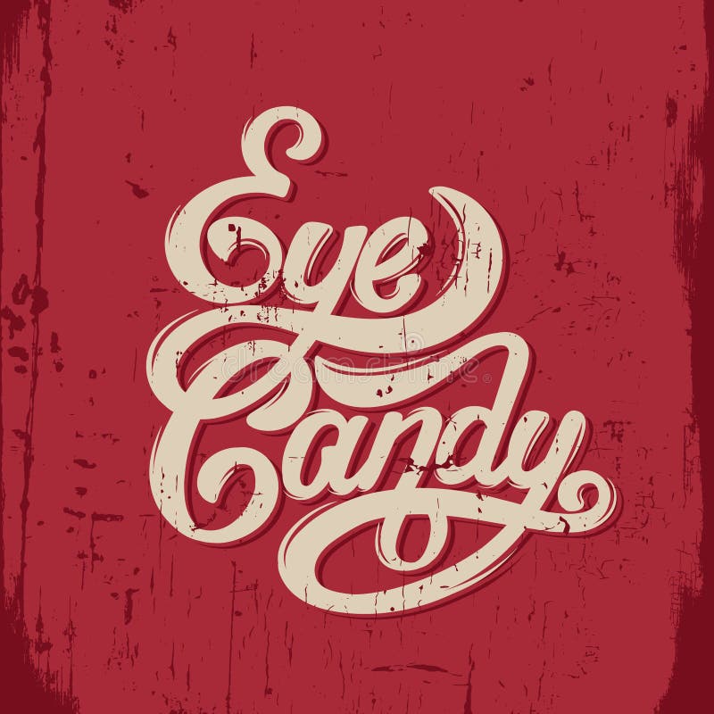 Ojo-caramelo Letras Manuscritas Del Vector Ilustración del Vector ...