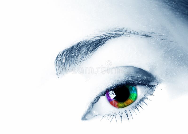 Ojo Humano Con Hemorragia Subconjuntival Visible. Sangre En El Ojo ...