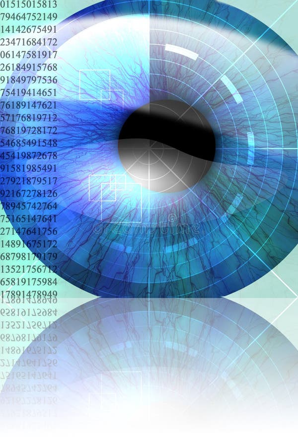 Ojo que es explorado stock de ilustración. Ilustración de seguro - 8076911