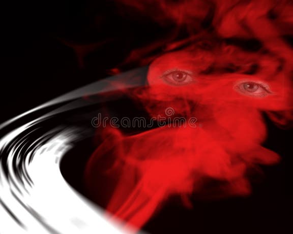 Ojos en humo stock de ilustración. Ilustración de mirando - 1268224