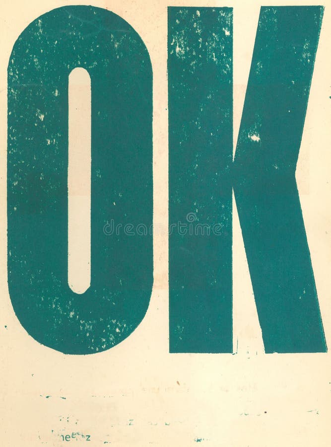 Ok stock illustration. Illustration of canvas, positive - 1218377