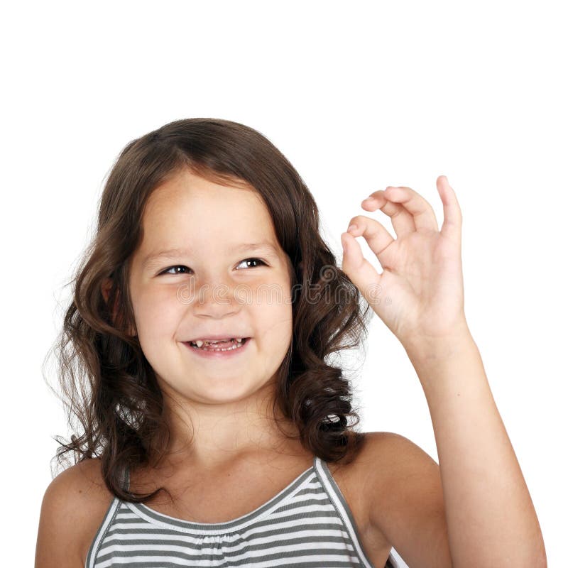 OK stock image. Image of charming, little, bright, female - 16722121