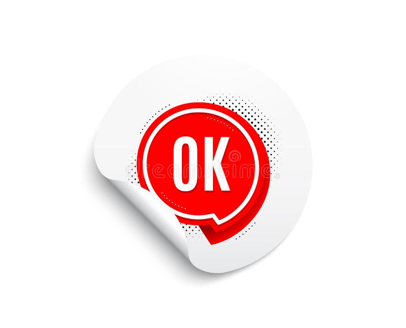 OK Banner. Approved Chat Bubble Sticker. Vector Stock Vector ...