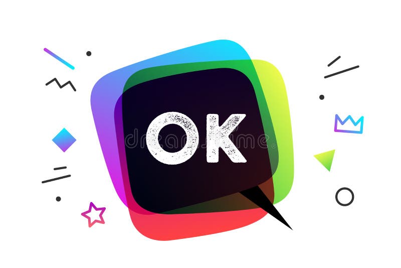 Ok. Banner, Speech Bubble, Poster Stock Vector - Illustration of ...
