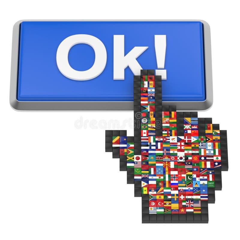 Ok! button stock illustration. Illustration of cursor - 23251464