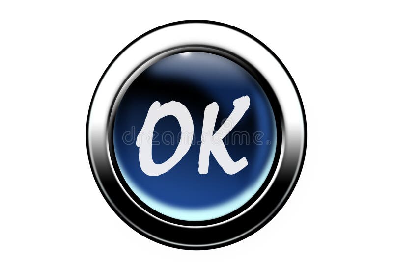 OK button stock illustration. Illustration of confirmation - 18179540