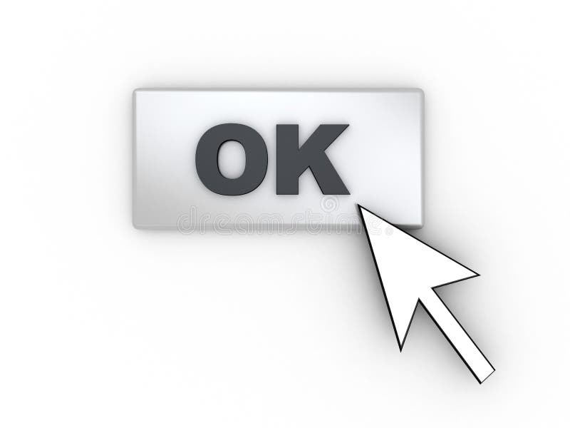 Ok button stock illustration. Illustration of monitor - 7483808