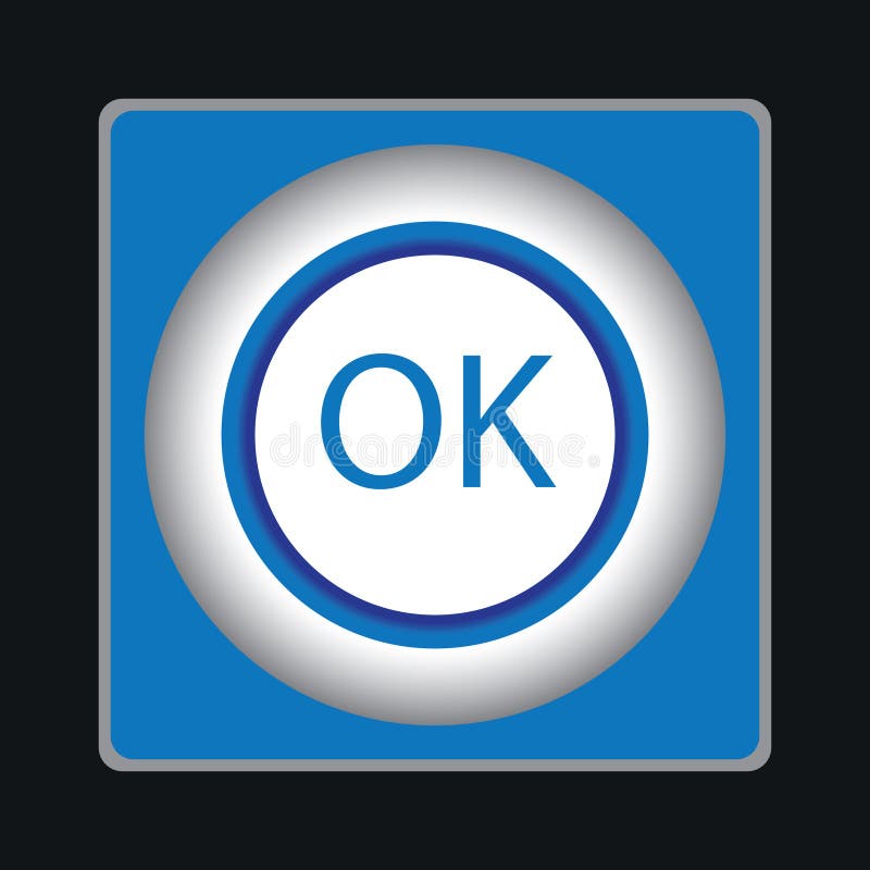 Ok Button. Vector Illustration Decorative Design Stock Vector ...