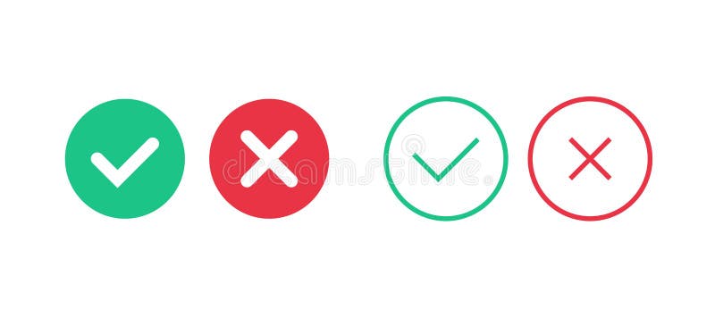 Ok Cancel Buttons. Approve and Reject Color Signs Stock Vector ... Ok Cancel Buttons. Approve and Reject Color Signs Stock Vector ...
