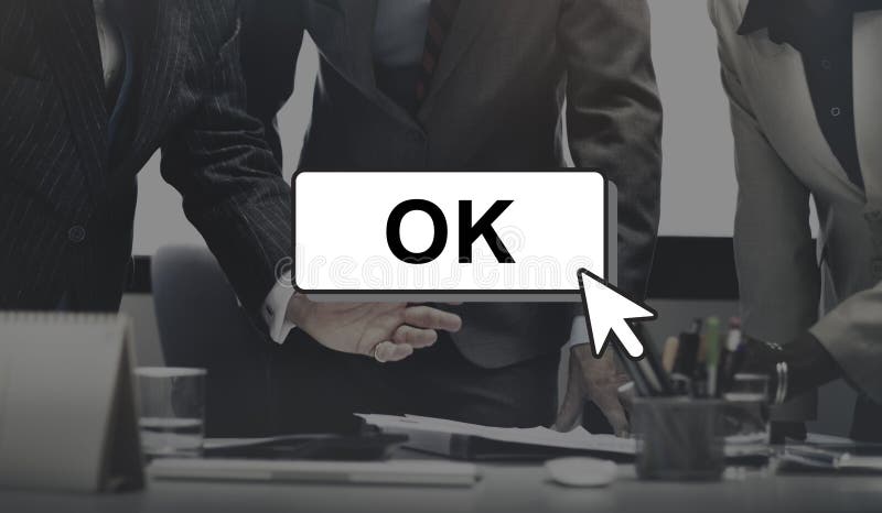 Ok Click Cursor Enter Computer Concept Stock Photo - Image of ...