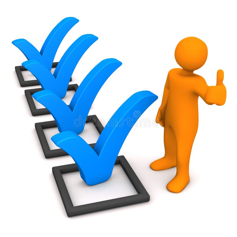 Ok De Liste De Contrôle De Mannequin Illustration Stock - Illustration ...