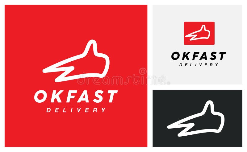 Ok Express Delivery Shipping Fast Cargo Logo Design. Stock Vector ...