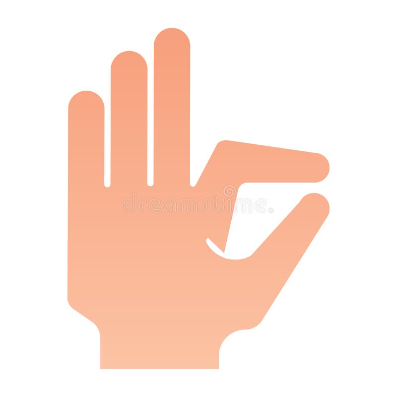 Ok Gesture Flat Icon. Goog Hand Gesture Vector Illustration Isolated on ...