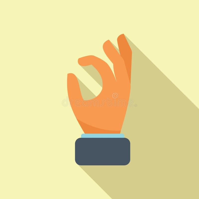 Ok Gesture Icon Flat Vector. Arm Pose Stock Illustration - Illustration ...