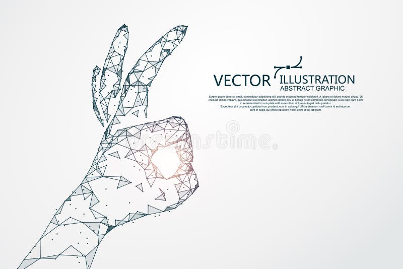 `OK` Hand, Concept Graphics, Illustration. Stock Illustration ...