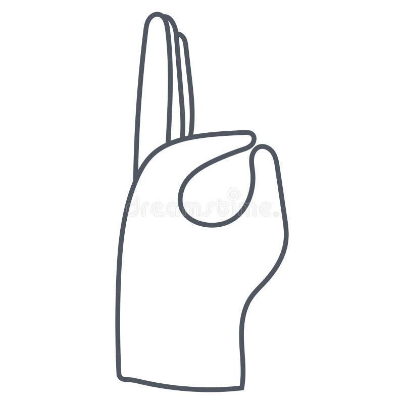 Ok Hand Gesture Hand Draw Icon Vector Stock Vector - Illustration of ...