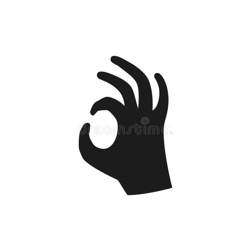 Ok Hand Gesture Logo Vector Icon Illustration Stock Vector ...