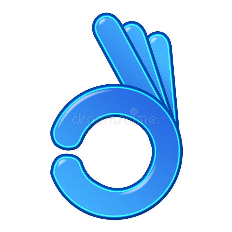 OK hand symbol stock illustration. Illustration of approval - 82611960