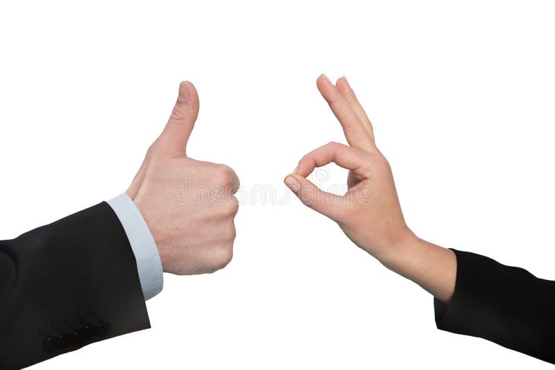 Ok ,hand with Thumb Up, Two Hands Stock Photo - Image of signal ...