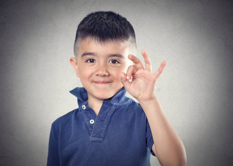 Ok happy child stock photo. Image of multicultural, preteens - 52351592