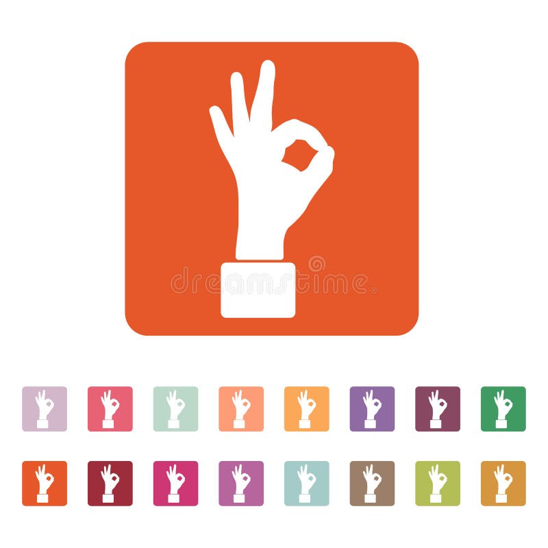 The OK icon. Okay symbol stock vector. Illustration of approved - 79372640