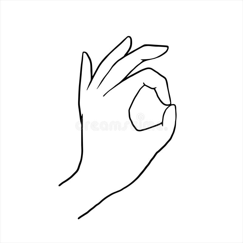 Ok Icon. Ok Symbol. Vector Illustration. Hand Symbol Stock Illustration ...