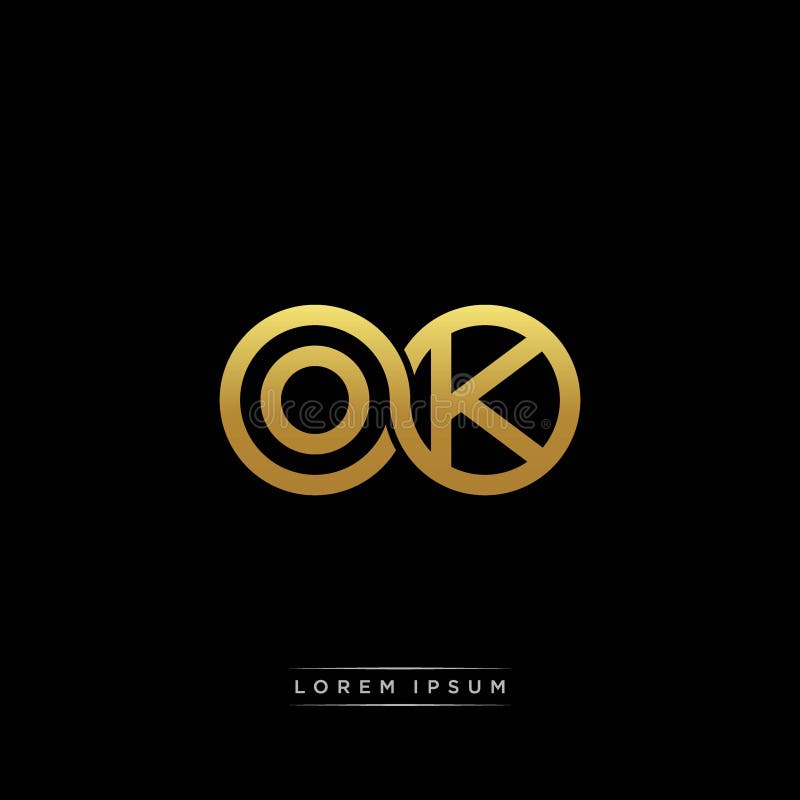 OK Initial Letter Linked Circle Capital Monogram Logo Modern Template ...