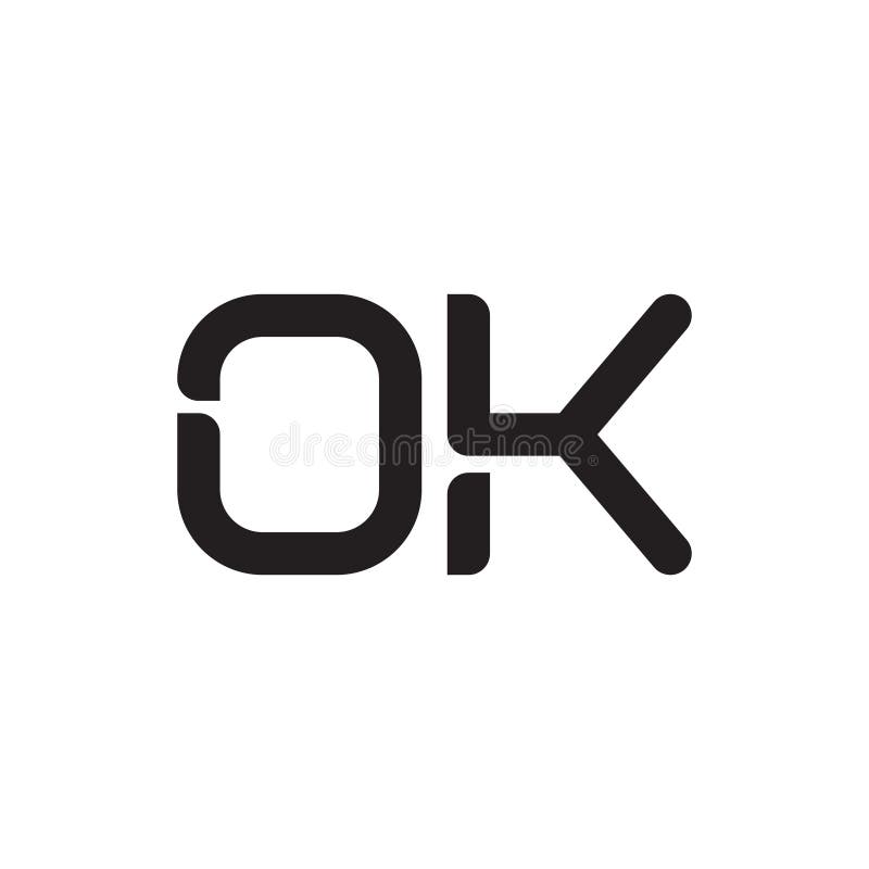 Ok Letter Logo Stock Illustrations – 2,912 Ok Letter Logo Stock ...