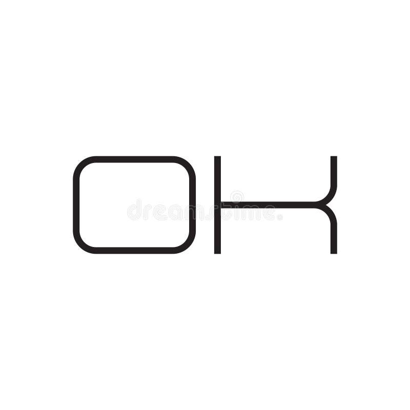 Ok Initial Letter Vector Logo Icon Stock Vector - Illustration of icon ...