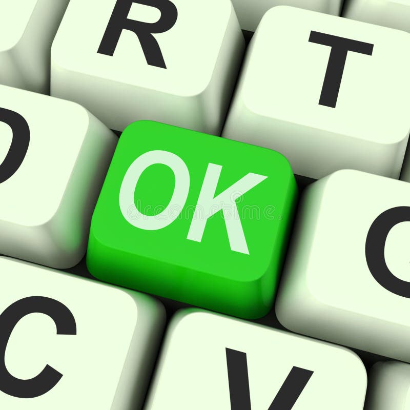 Ok Key Means Correct or Approval Stock Image - Image of verified ...