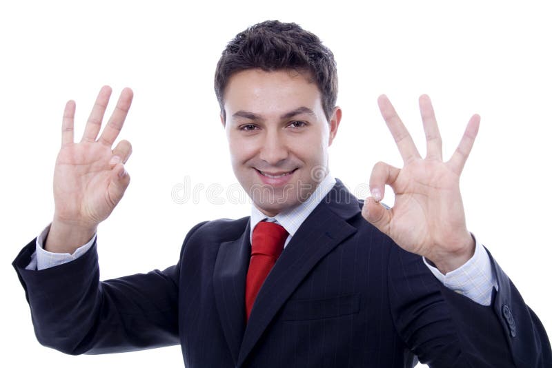 Ok man stock photo. Image of businessman, sign, healthy - 9904134