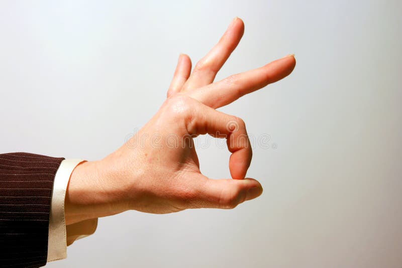 Signe a-OK de main image stock. Image du doigts, paume - 3606699